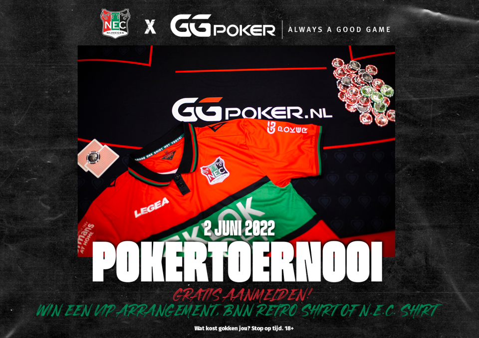 N.E.C. - Meld je nu gratis aan voor het pokertoernooi van N.E.C. en GGPoker