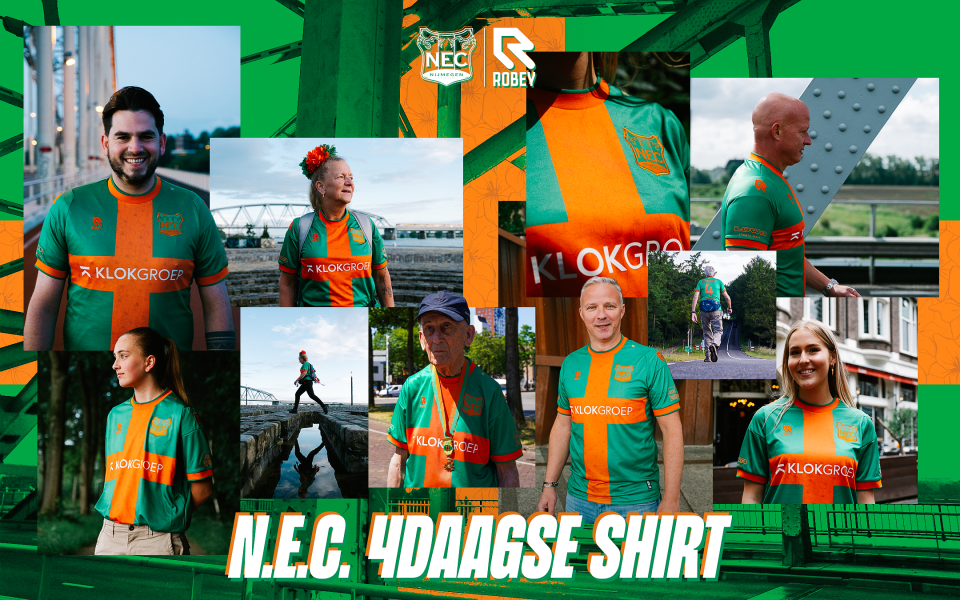 N.E.C. - N.E.C. lanceert uniek 4Daagse shirt op Faberplein