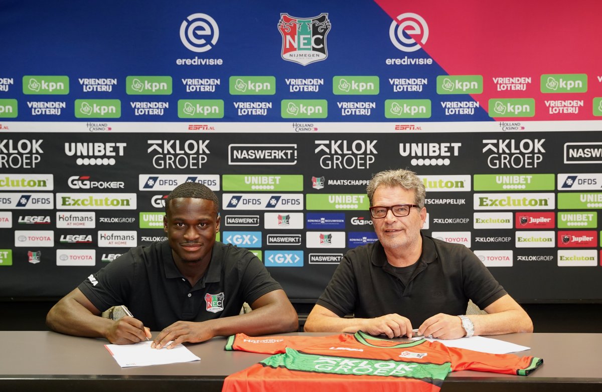 N.E.C. - N.E.C. legt Terry Lartey Sanniez voor één seizoen vast